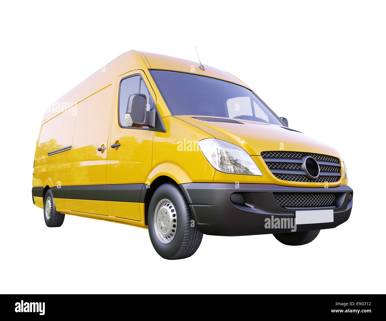 Commercial van isolated Stock Photo - Alamy
