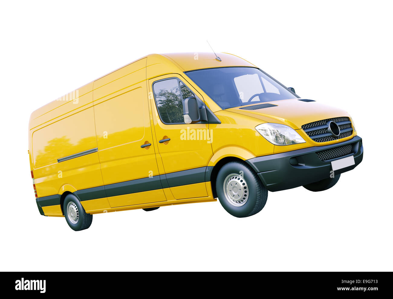 Commercial van isolated Stock Photo - Alamy