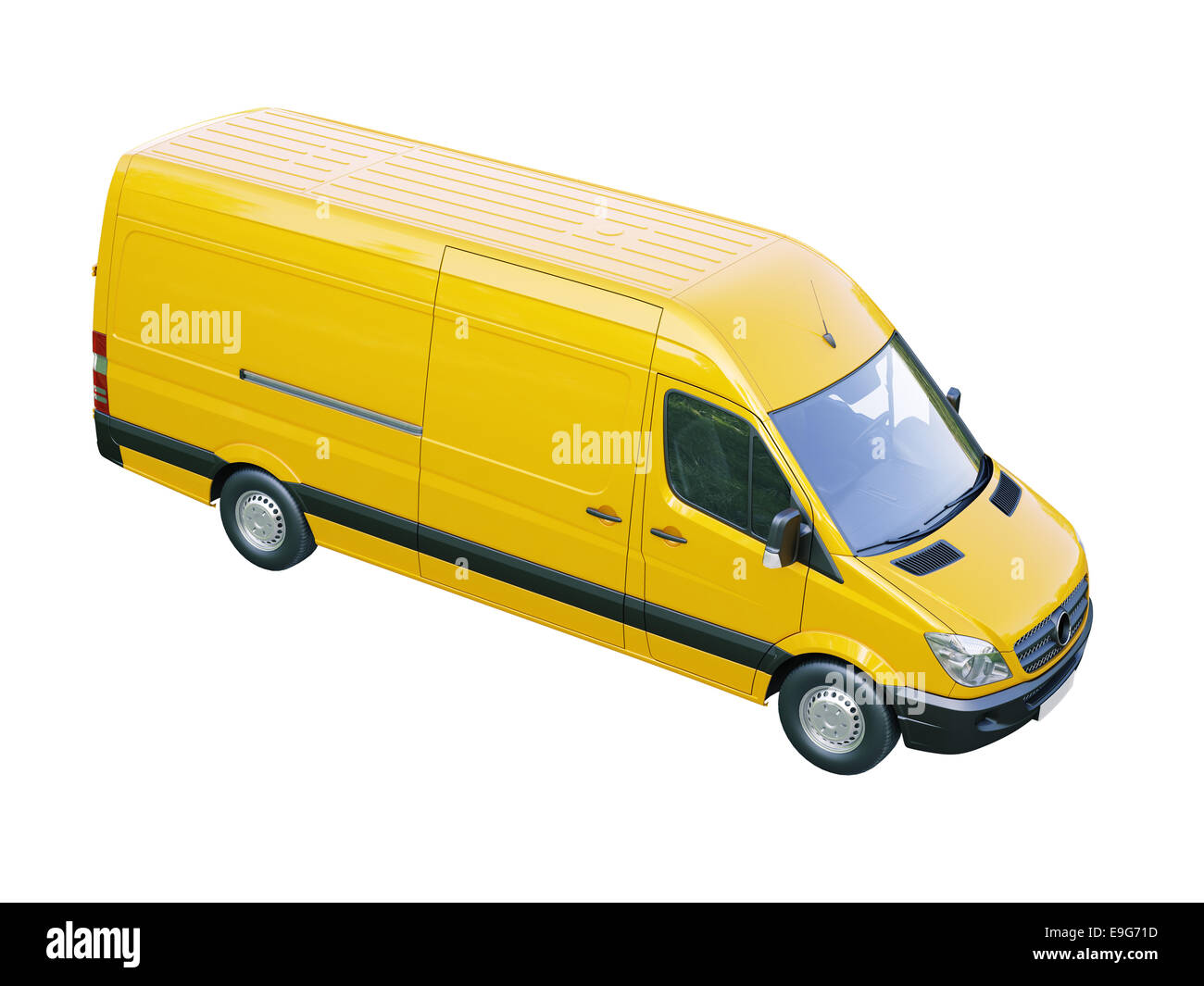 Commercial van isolated Stock Photo - Alamy