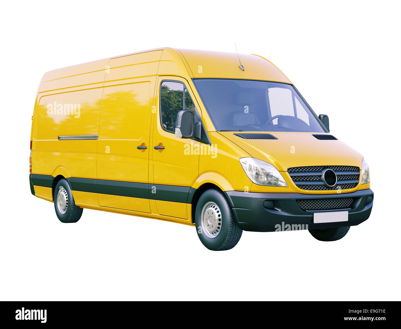 Commercial van isolated Stock Photo - Alamy