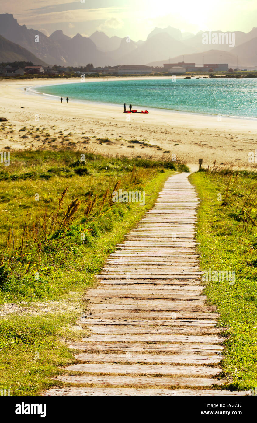 Beach on Lofoten Stock Photo - Alamy