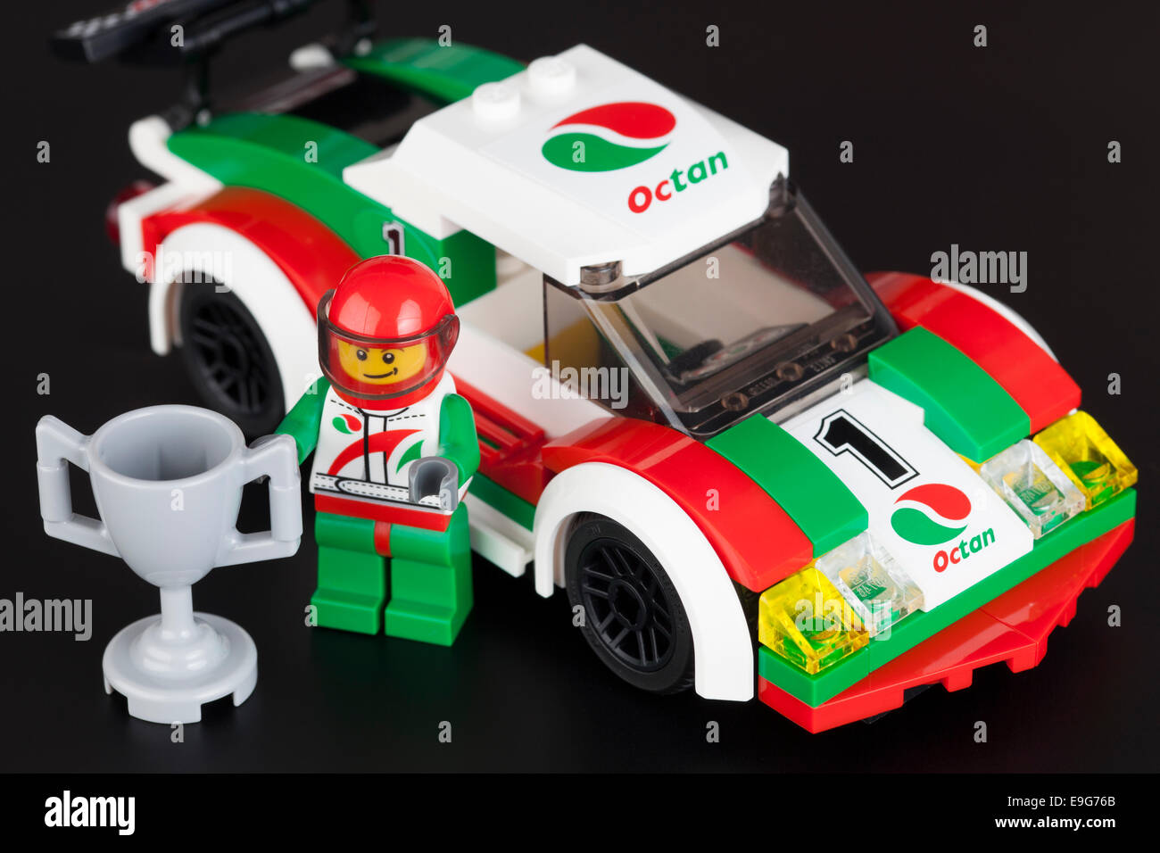 Tambov, Russian Federation - March 18, 2014 LEGO City Race Car and ...