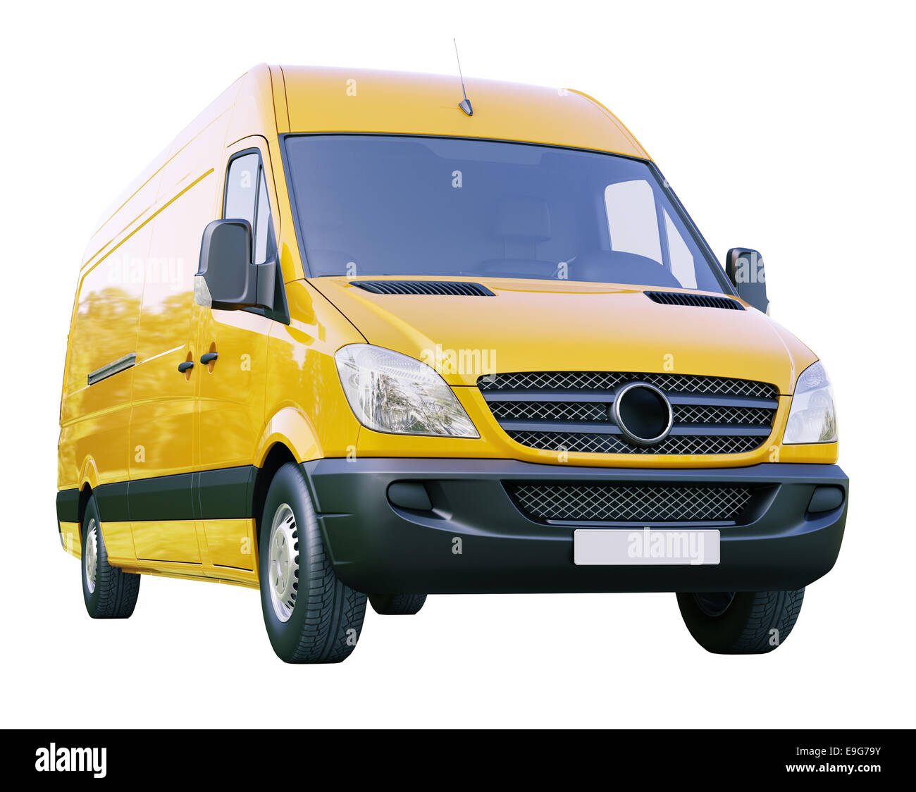 Commercial van isolated Stock Photo - Alamy