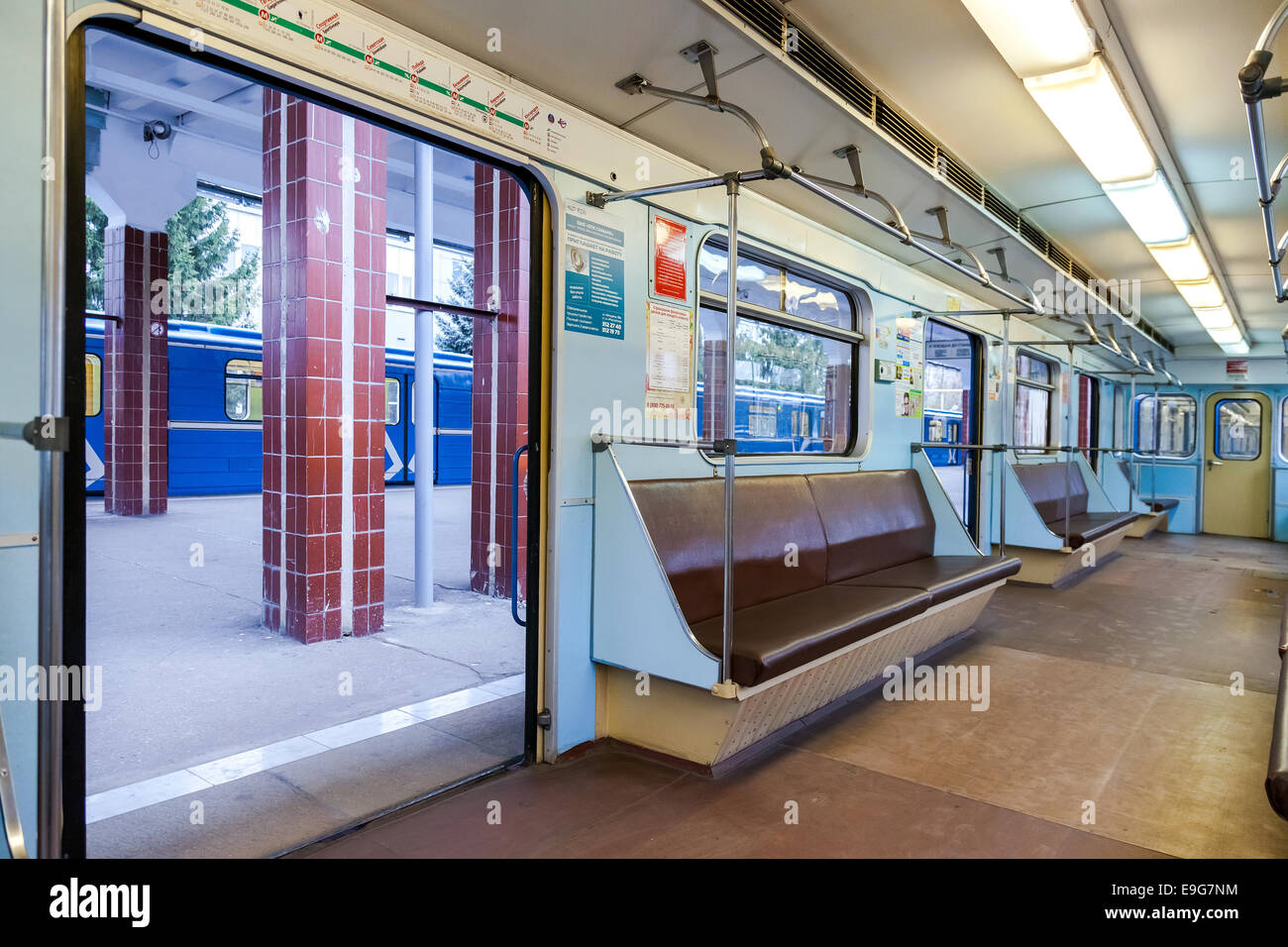 Subway train interior hi-res stock photography and images - Alamy