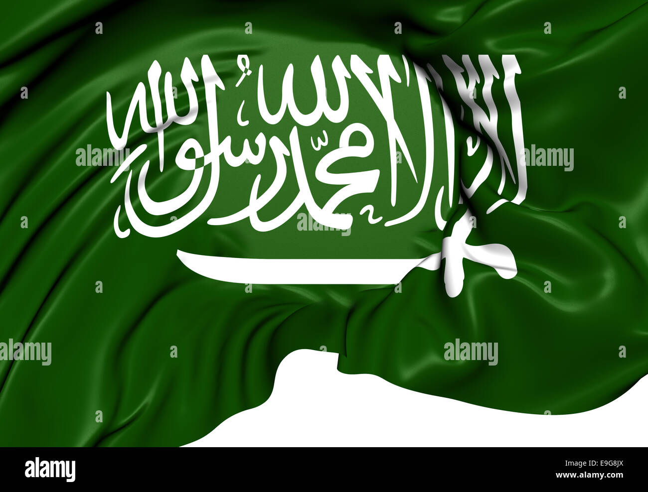 Saudi arabia flag waving fluttering hi-res stock photography and images ...
