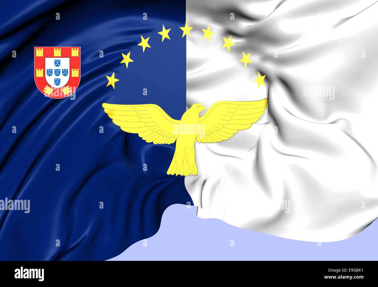 Flag of Azores Stock Photo - Alamy