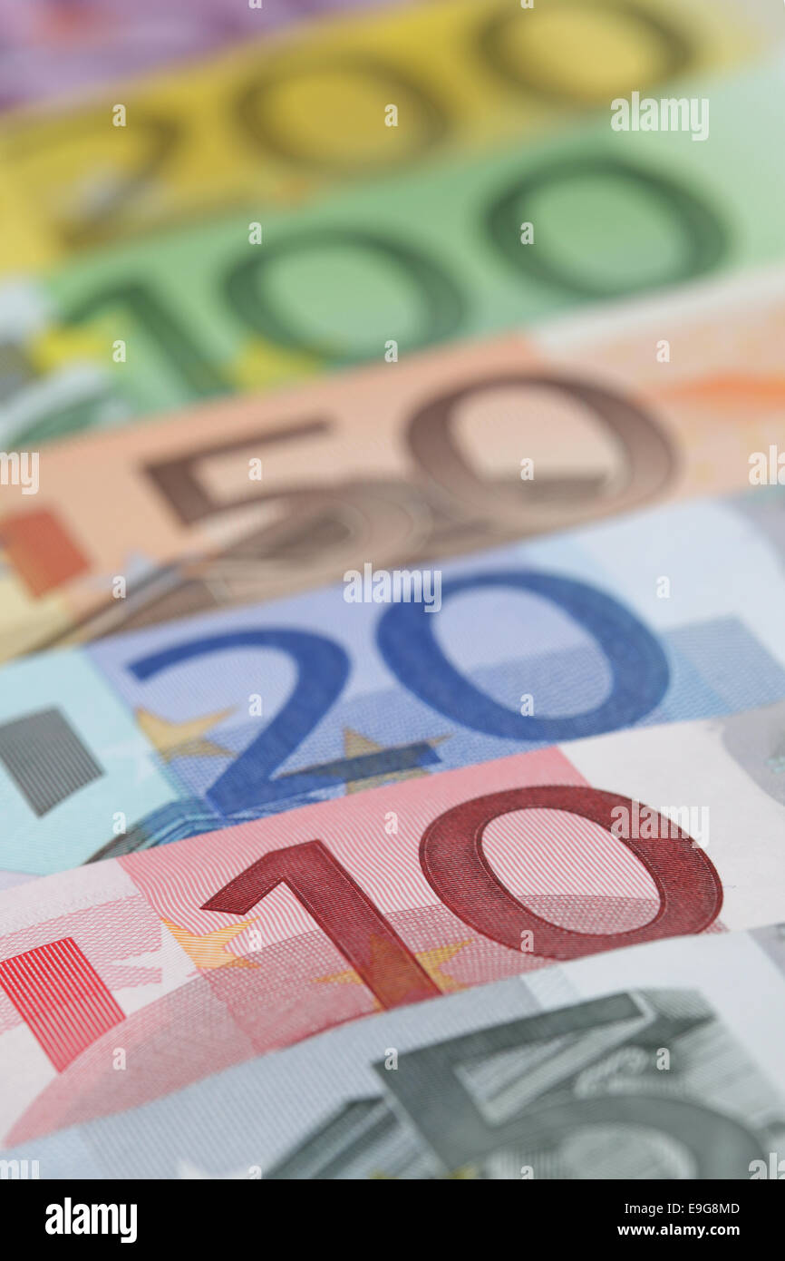 Euro banknotes, close-up Stock Photo - Alamy