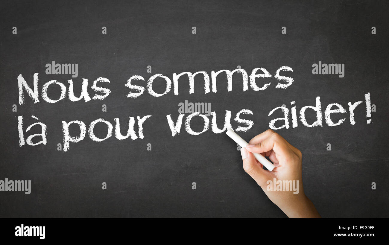 We Are Here to Help (In French Stock Photo - Alamy