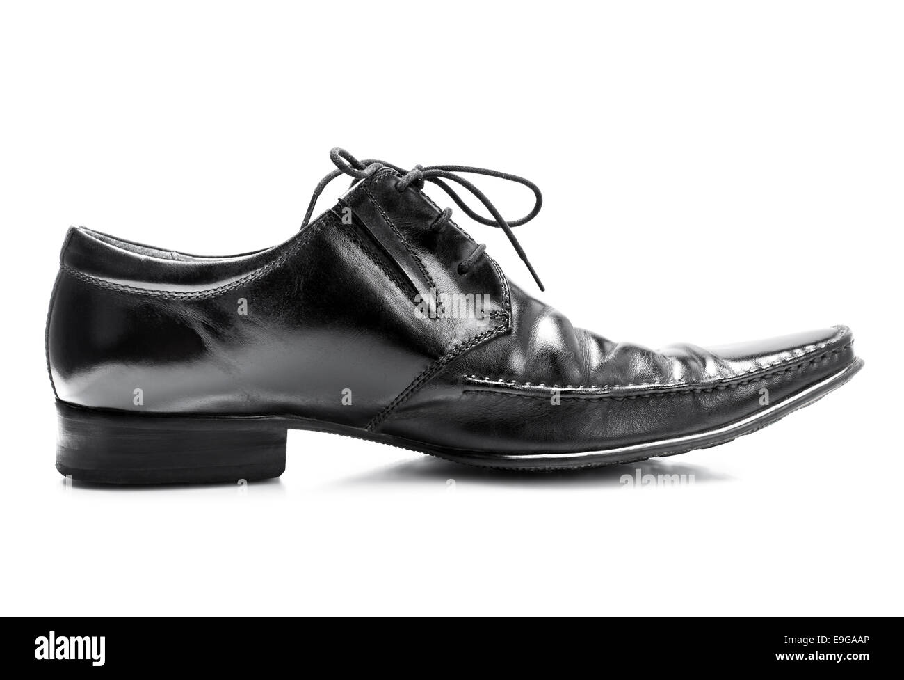Men's shoes closeup on white background Stock Photo - Alamy