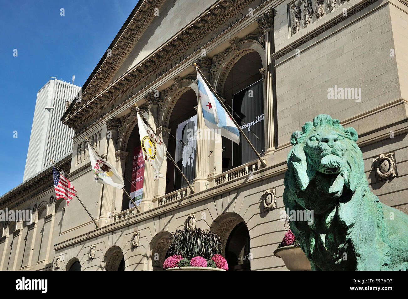 Art Institute of Chicago front entrance Stock Photo - Alamy