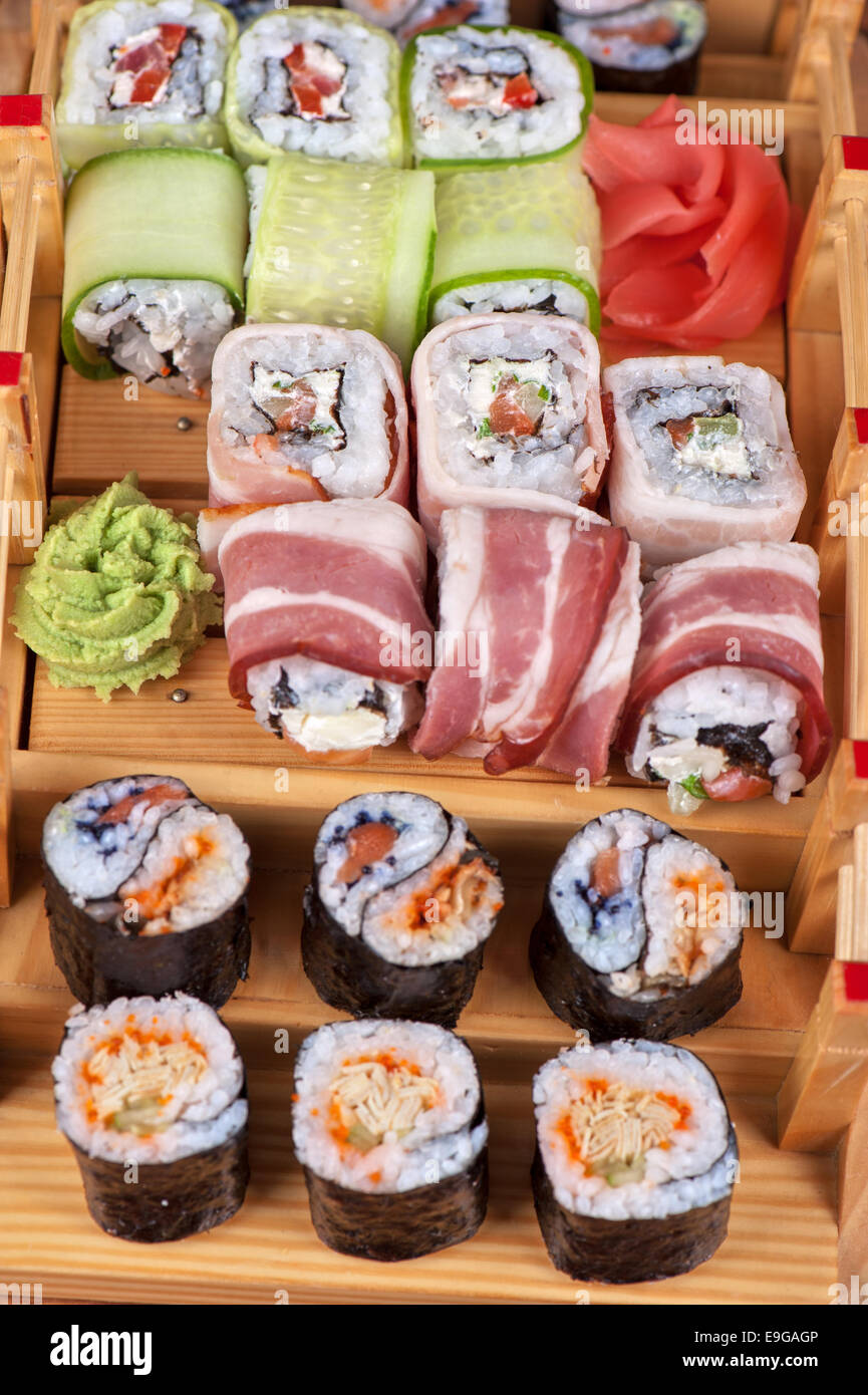 Sushi roll set Stock Photo - Alamy