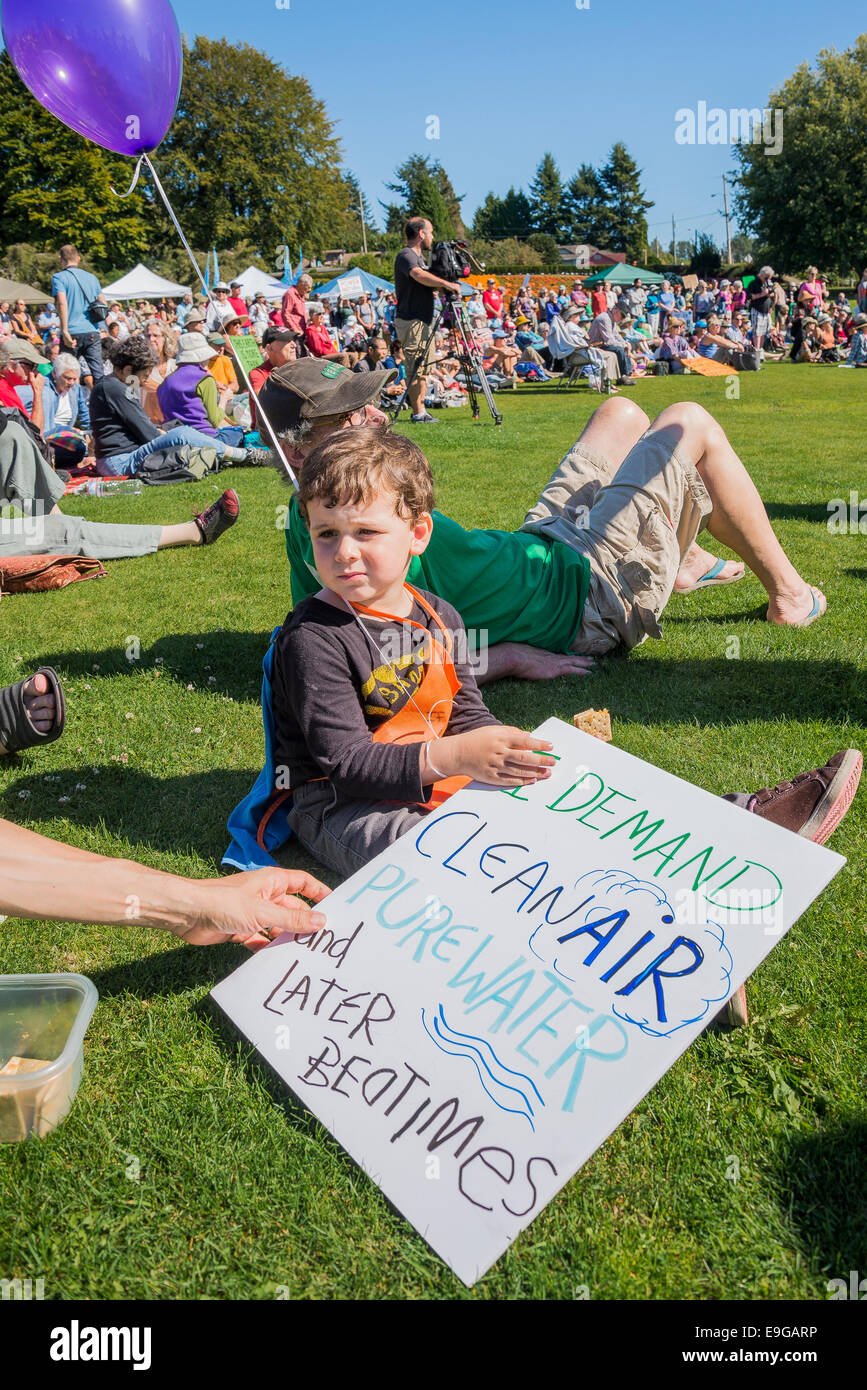 Climate Change Knows No Borders. International rally at Peace Arch U.S ...