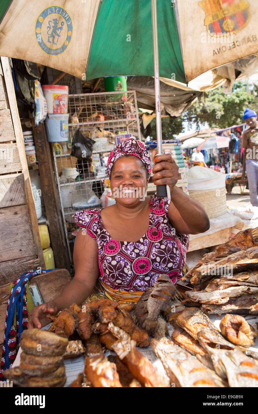 Smoked fish seller in Moshi, Tanzania, East Africa Stock Photo - Alamy