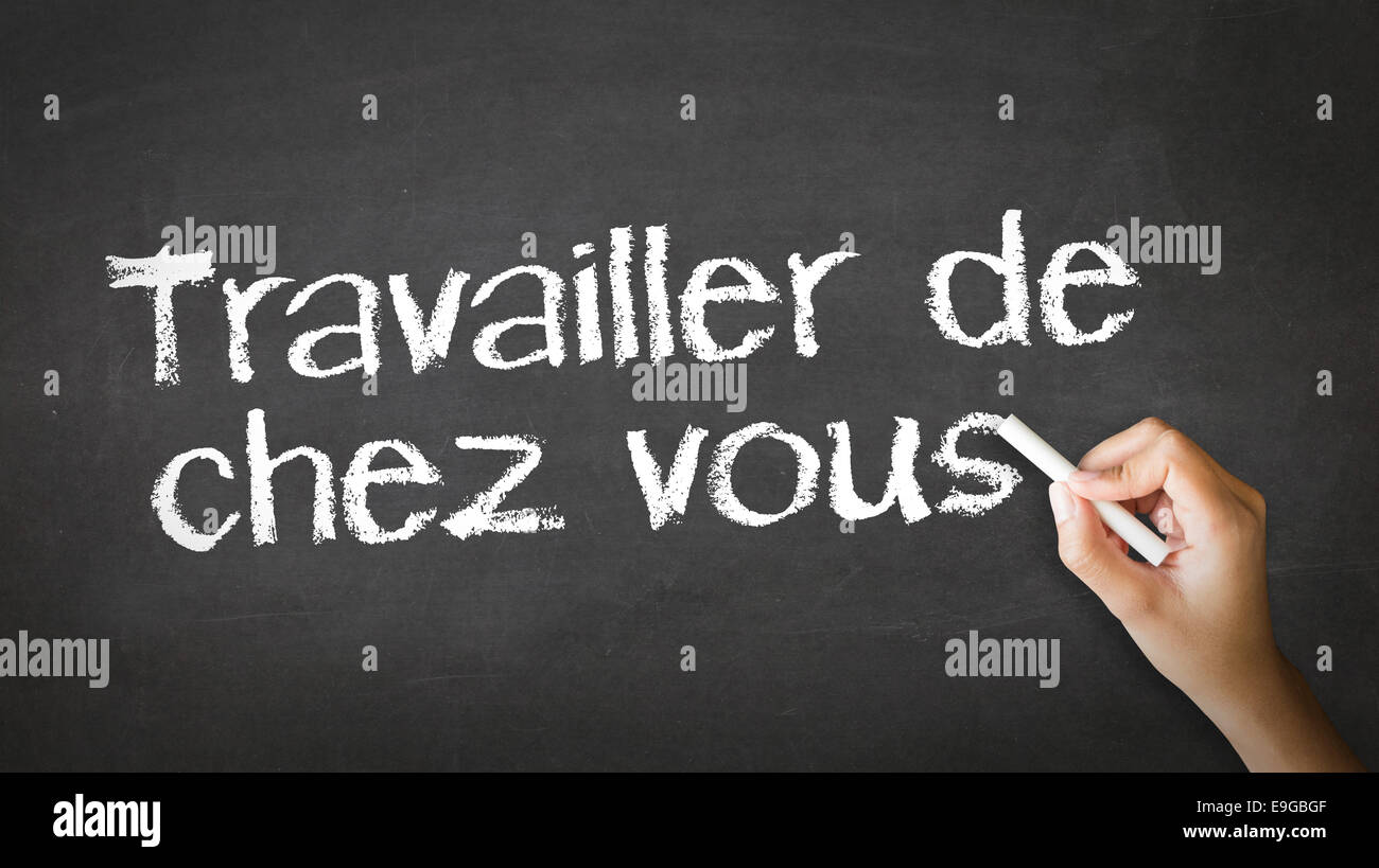 Work From Home (In French Stock Photo - Alamy