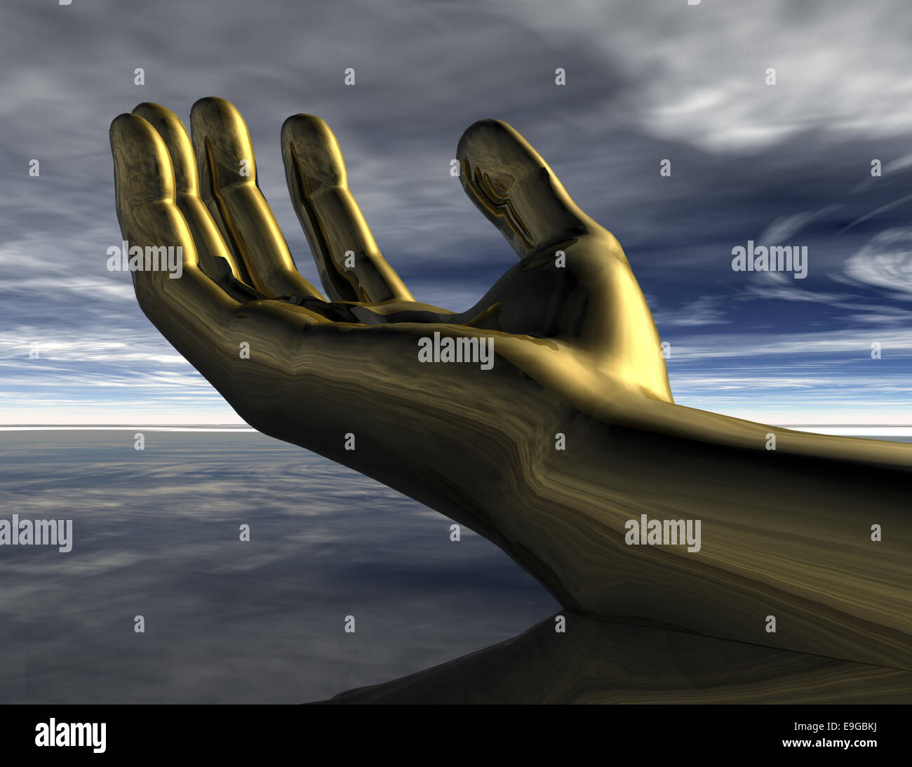 Golden Hand Stock Photo - Alamy