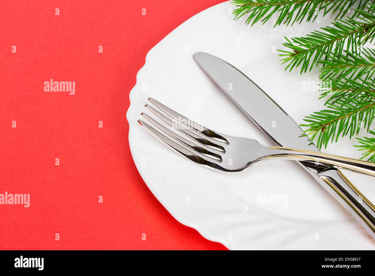 Christmas empty dishes table hi-res stock photography and images - Alamy