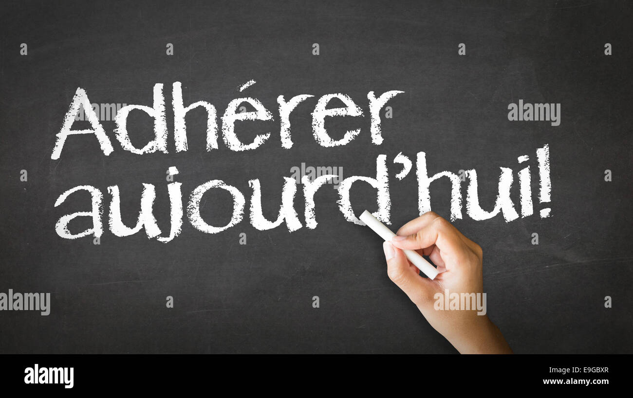 Join Today (In French Stock Photo - Alamy