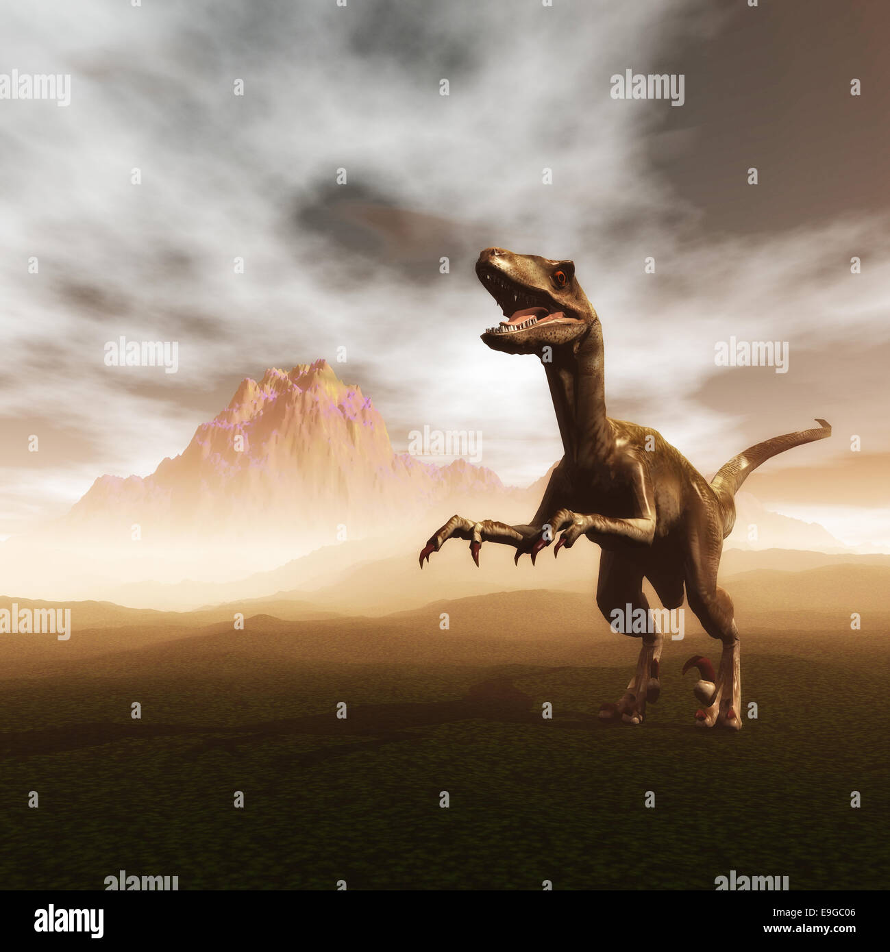 Early dinosaur illustration hi-res stock photography and images - Alamy