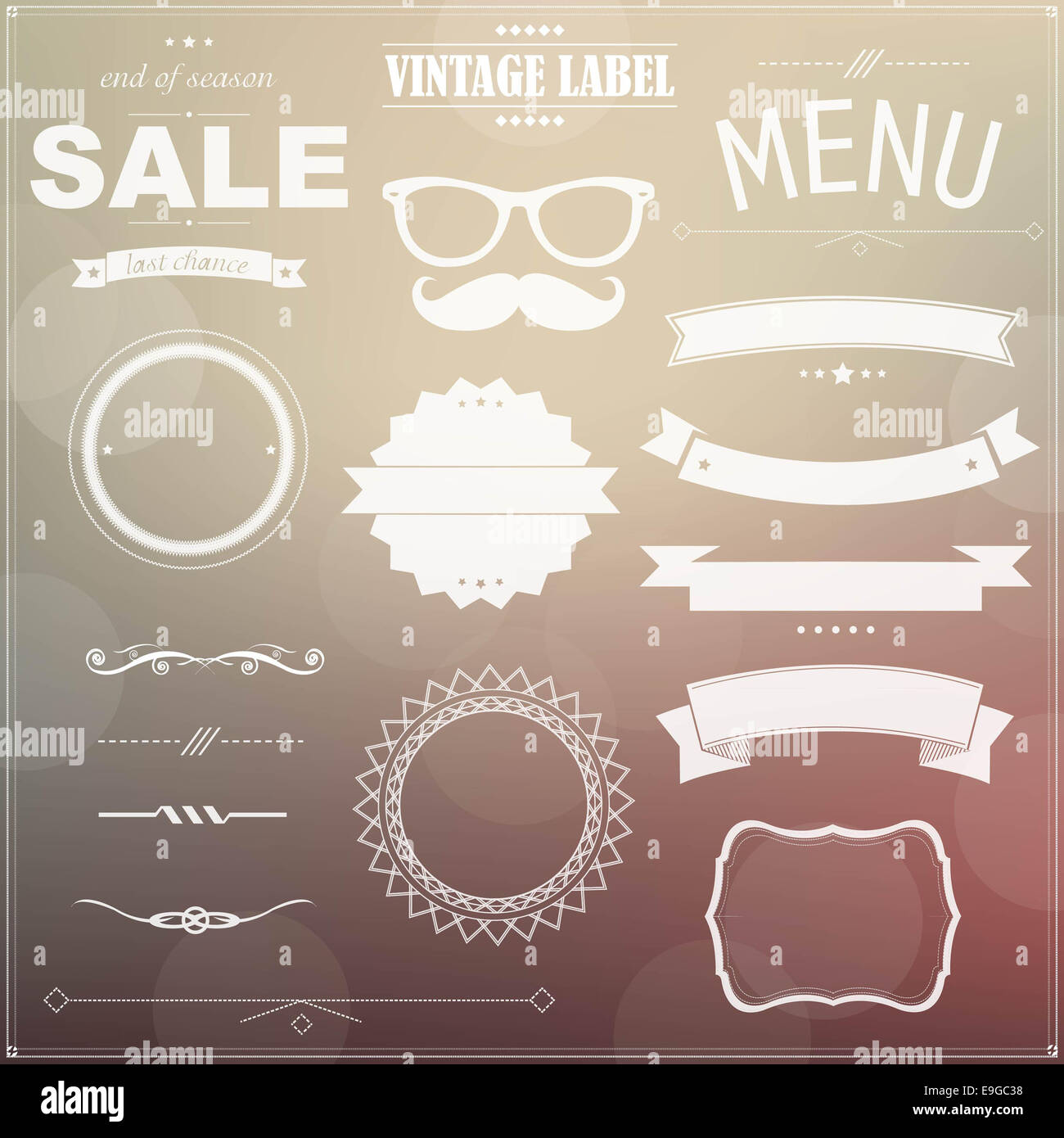 Set Of Vintage Badges Stock Photo - Alamy