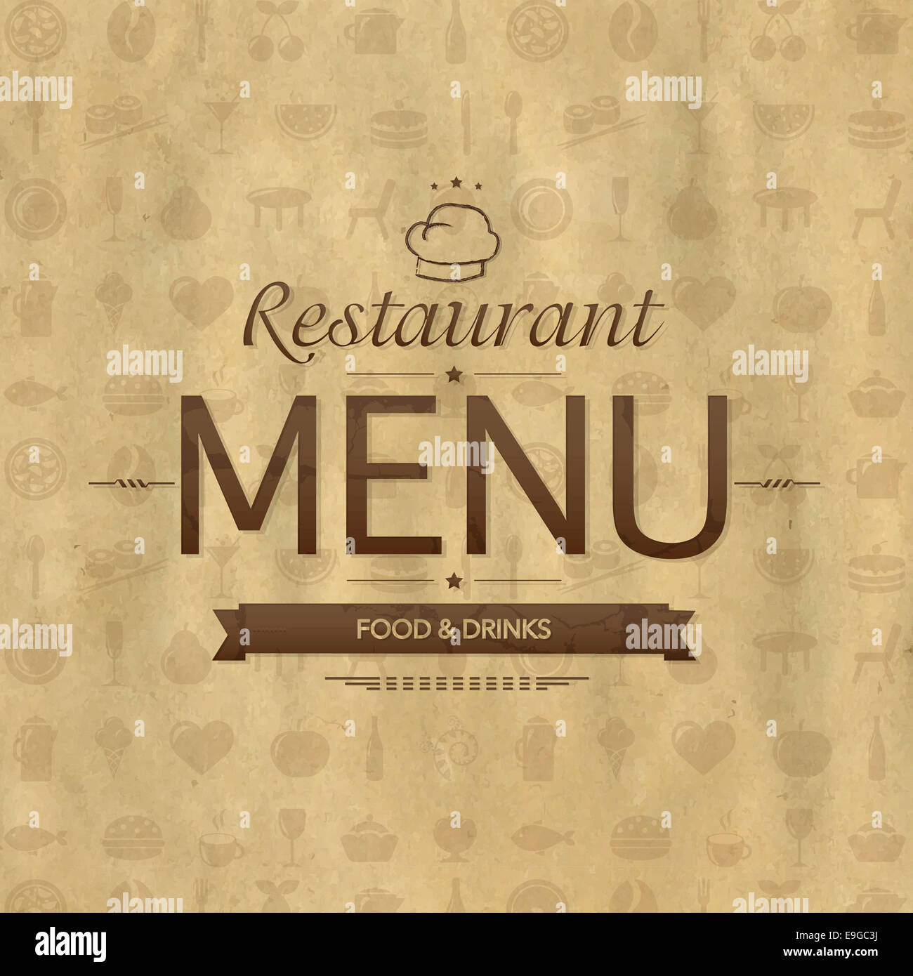 Vintage Restaurant Menu Design Stock Photo - Alamy