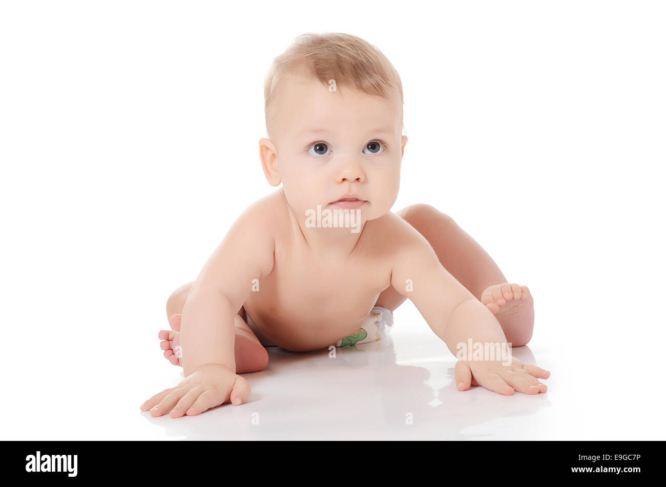 The small baby isolated on white Stock Photo - Alamy