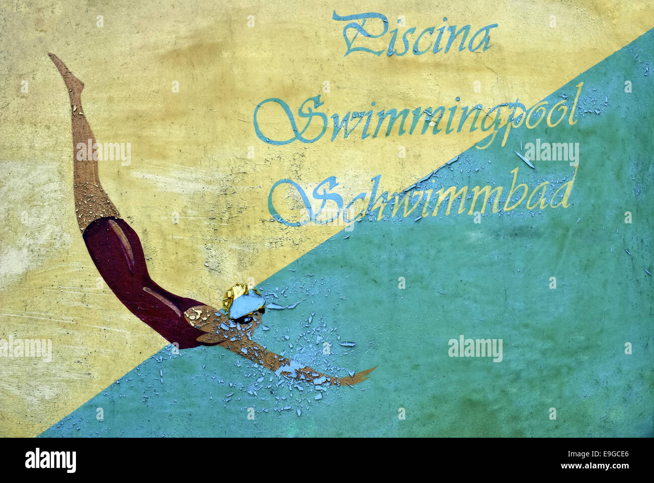 advertising for a pool Stock Photo - Alamy