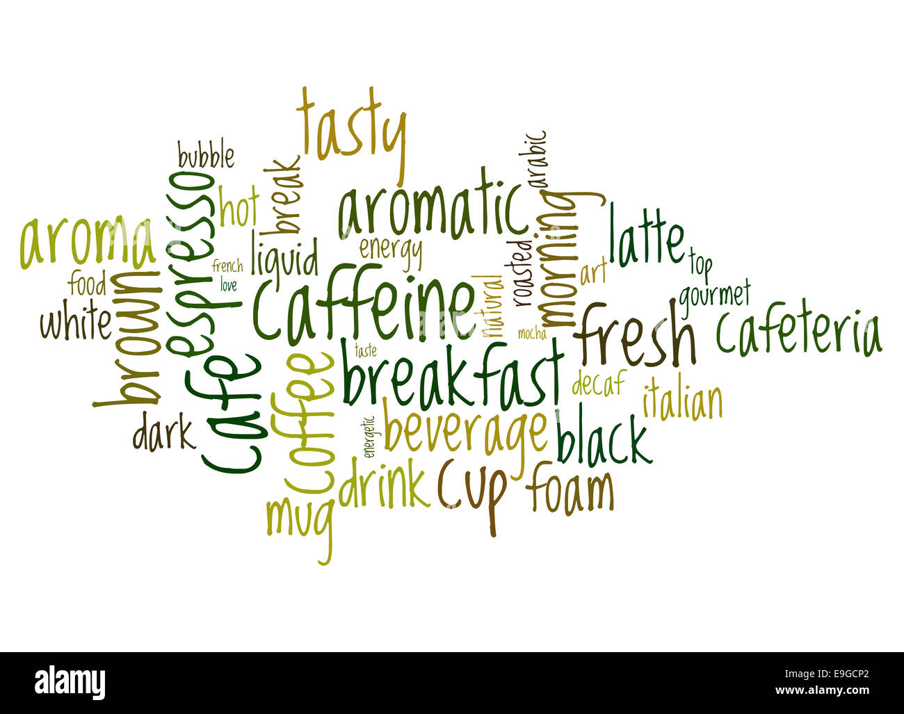 coffee text cloud Stock Photo - Alamy