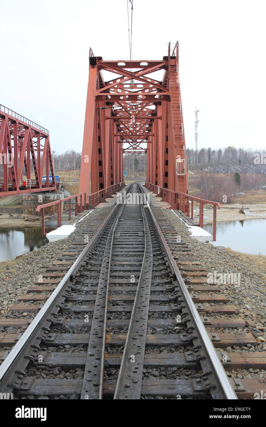 Road bridge across line hi-res stock photography and images - Alamy