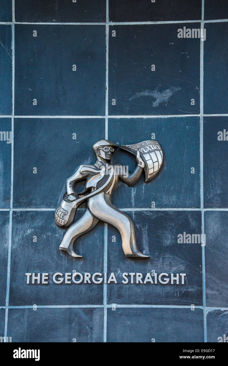 The Georgia Straight newspaper graphic on ootside office wall ...