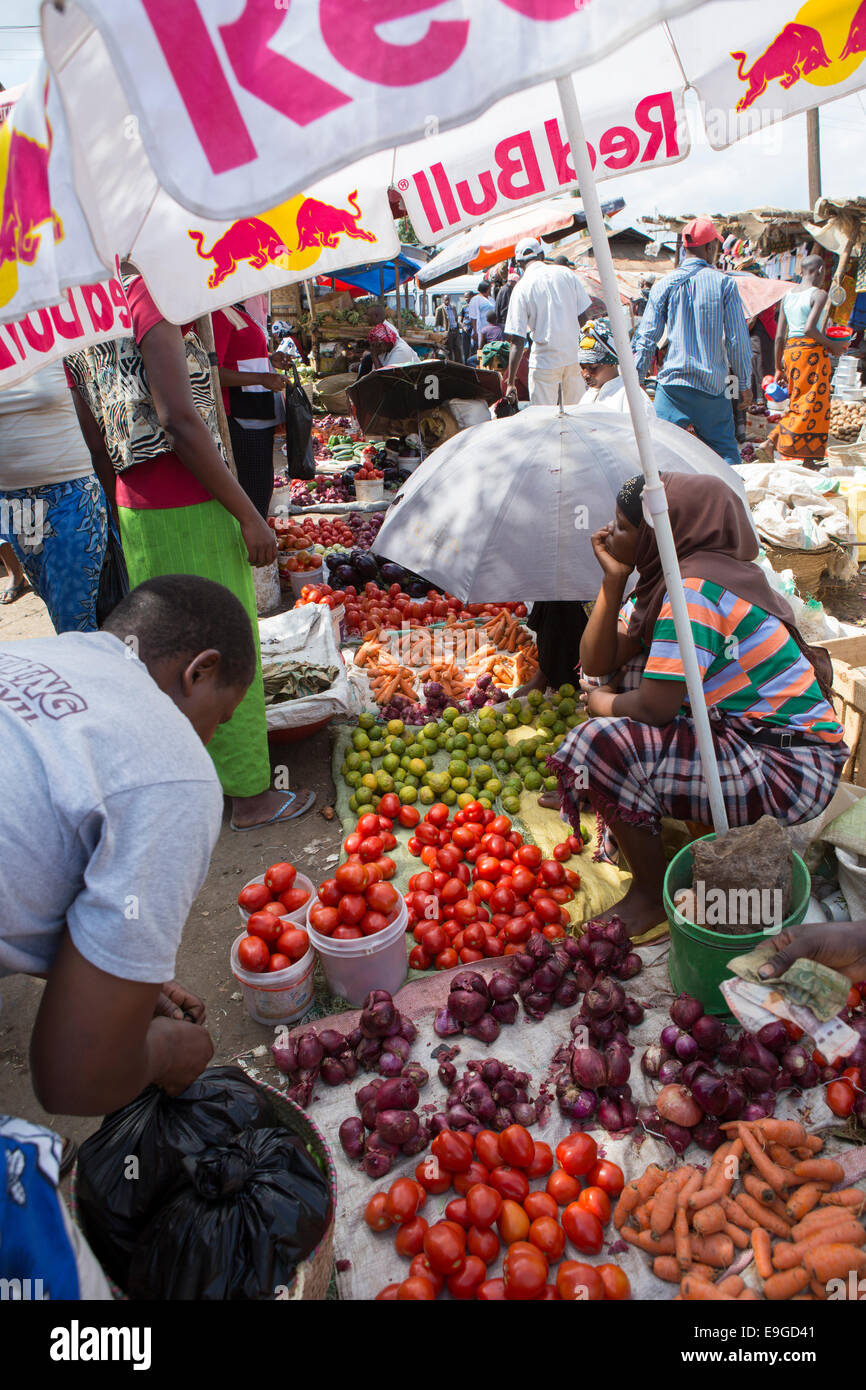Vegetable market vendor in Moshi, Tanzania, East Africa Stock Photo - Alamy