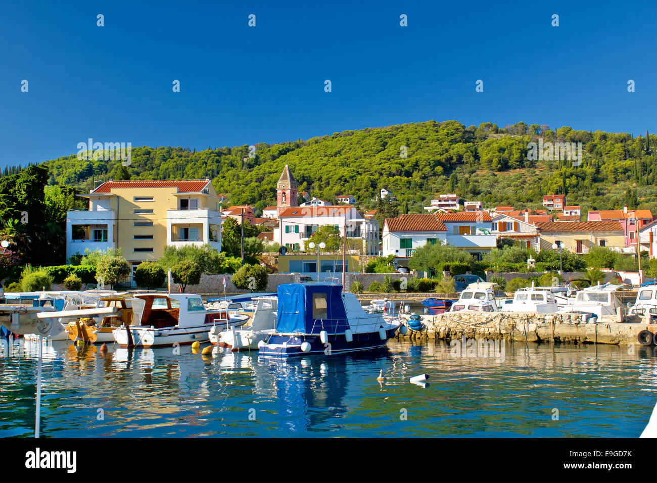 Town of Preko on Ugljan island Stock Photo - Alamy
