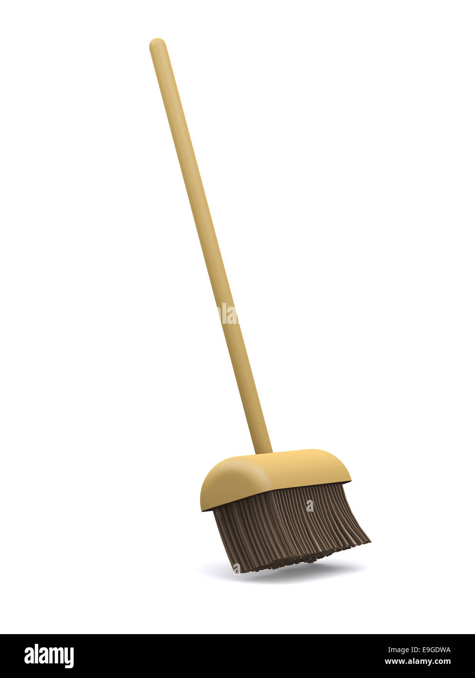 3d render of a broom sweeping Stock Photo - Alamy