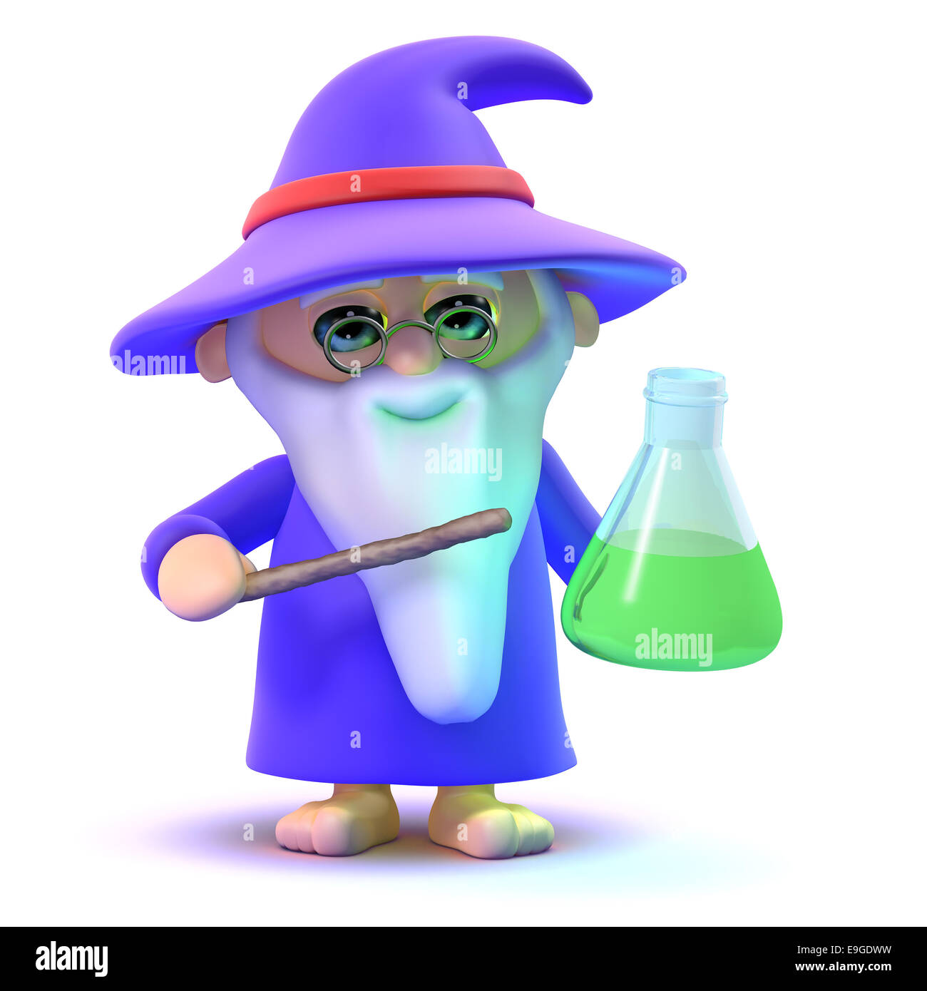 3d render of a wizard with a potion in a glass Stock Photo - Alamy