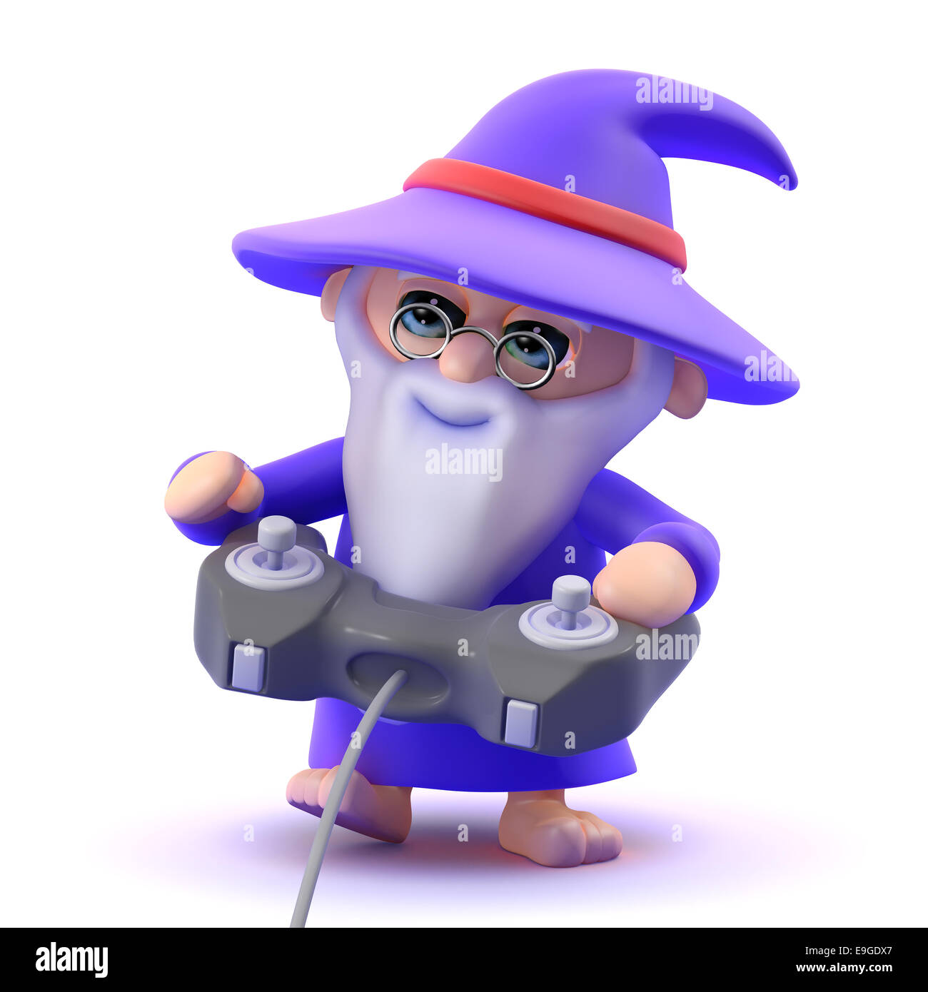 3d render of a wizard playing a videogame Stock Photo - Alamy