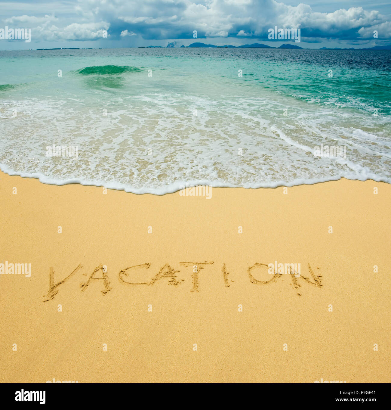 Handwriting text tropical vacation hi-res stock photography and images ...