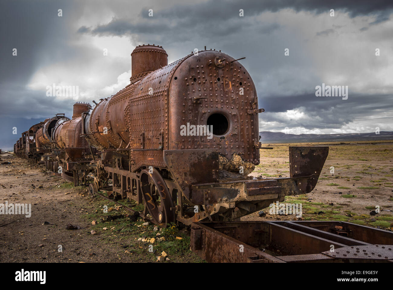 Train cemetery, Uyuni, Bolivia Stock Photo - Alamy