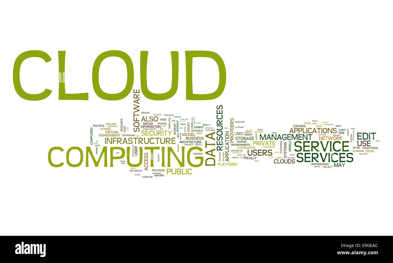 cloud computing text cloud Stock Photo - Alamy
