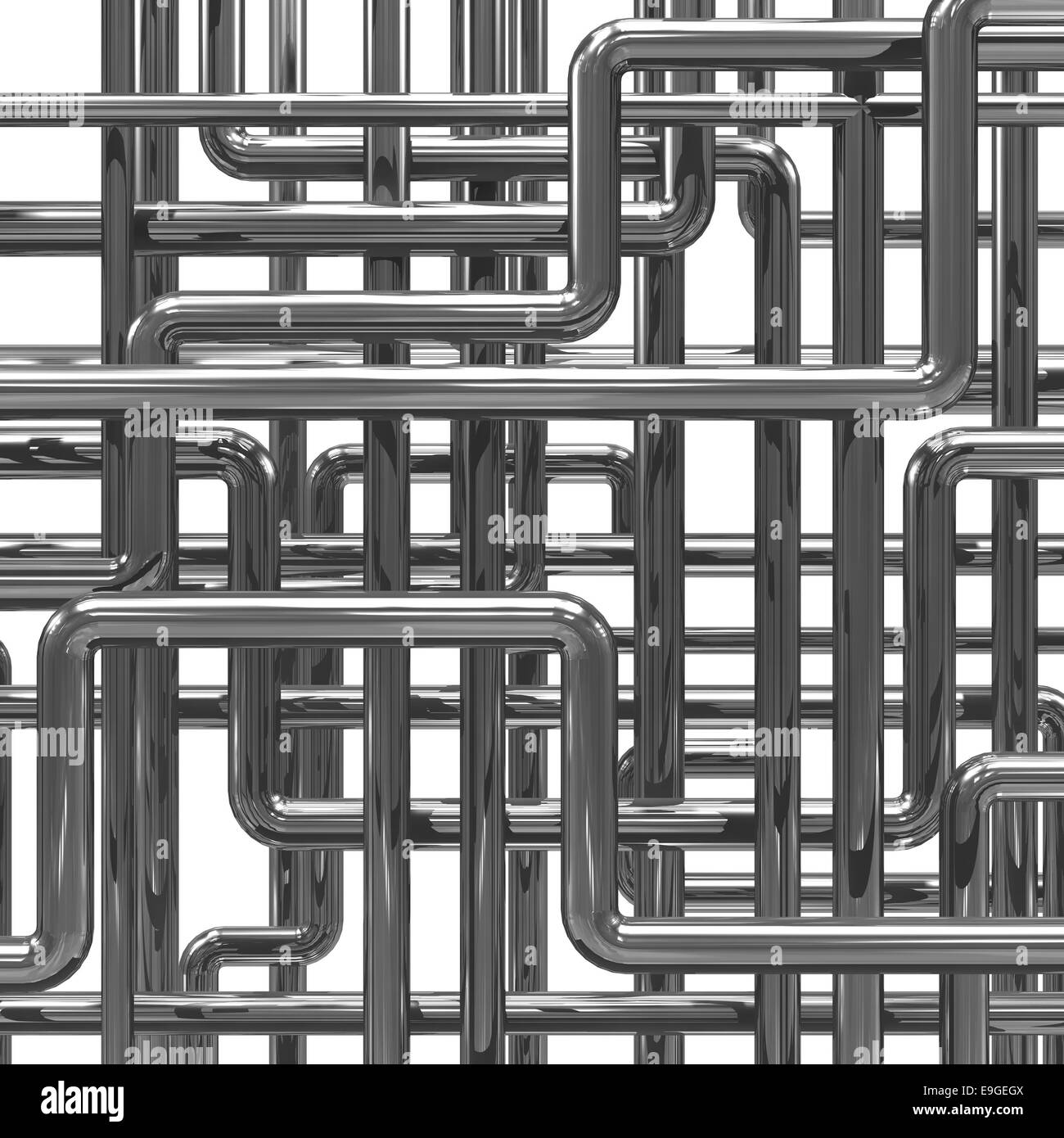 3d render of steel pipes background Stock Photo - Alamy