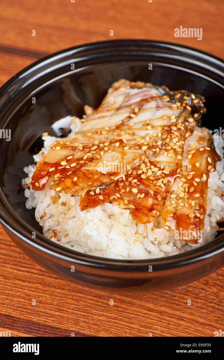 eel with rice Stock Photo - Alamy