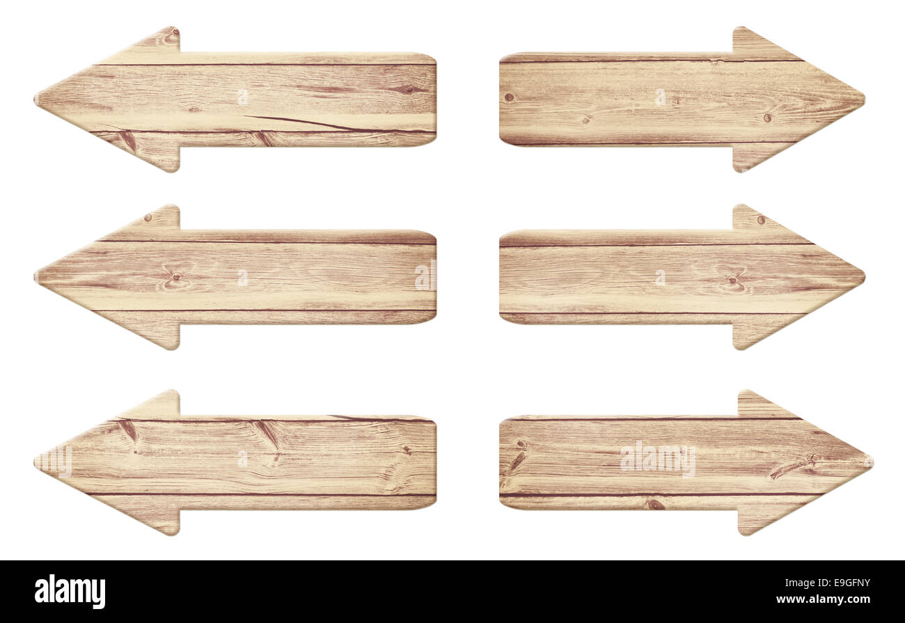 Set of old weathered wooden roud sign with cutting board Stock Photo ...