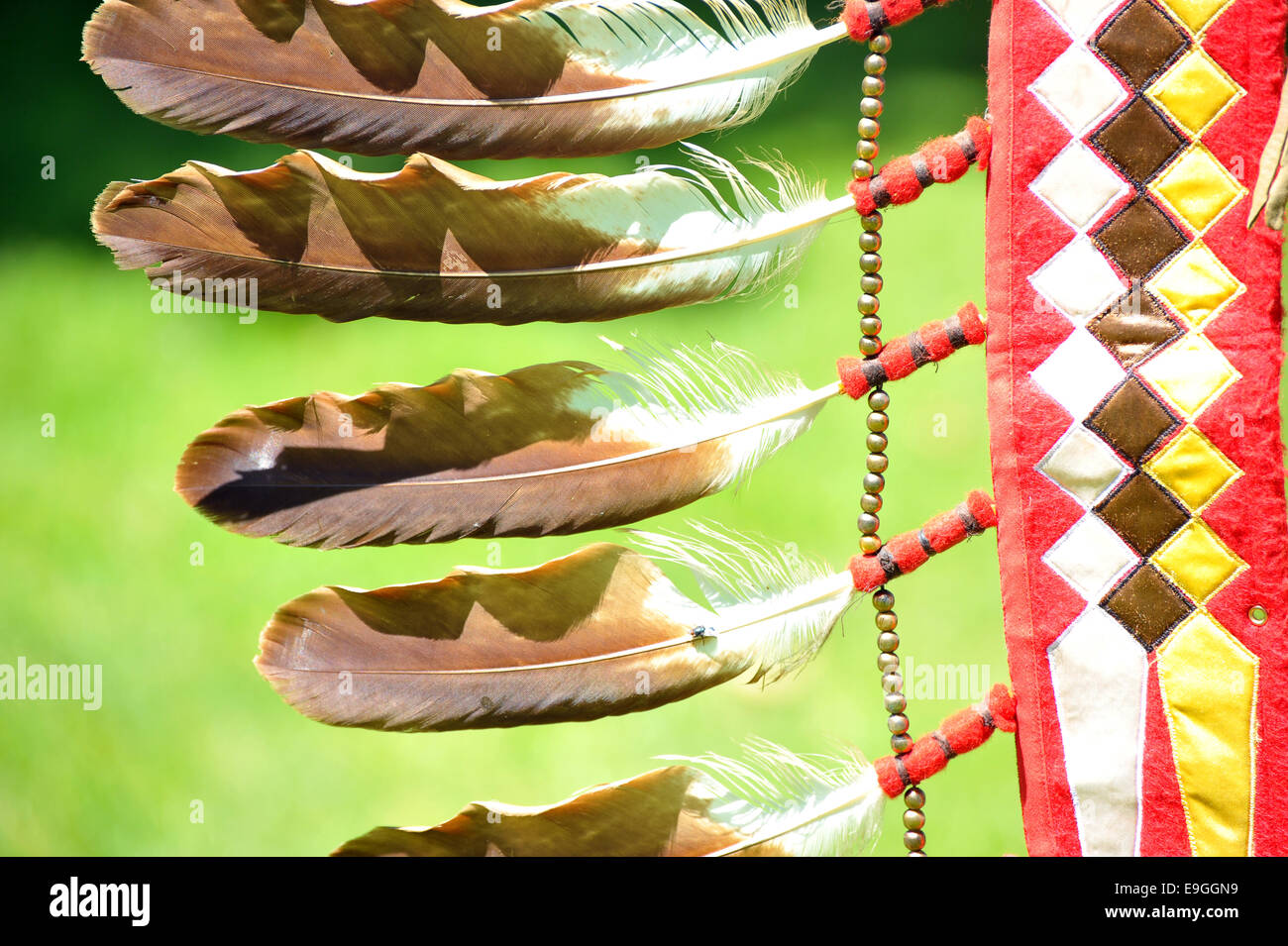 Feathers at an indigenous Pow Wow in London, Ontario in Canada Stock ...