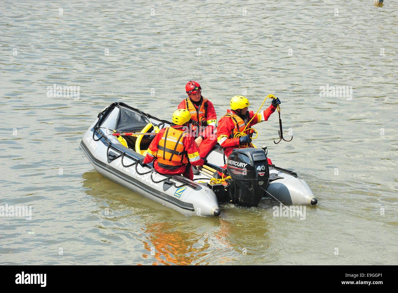 Search and rescue teams operate by the river Thames in London, Ontario ...