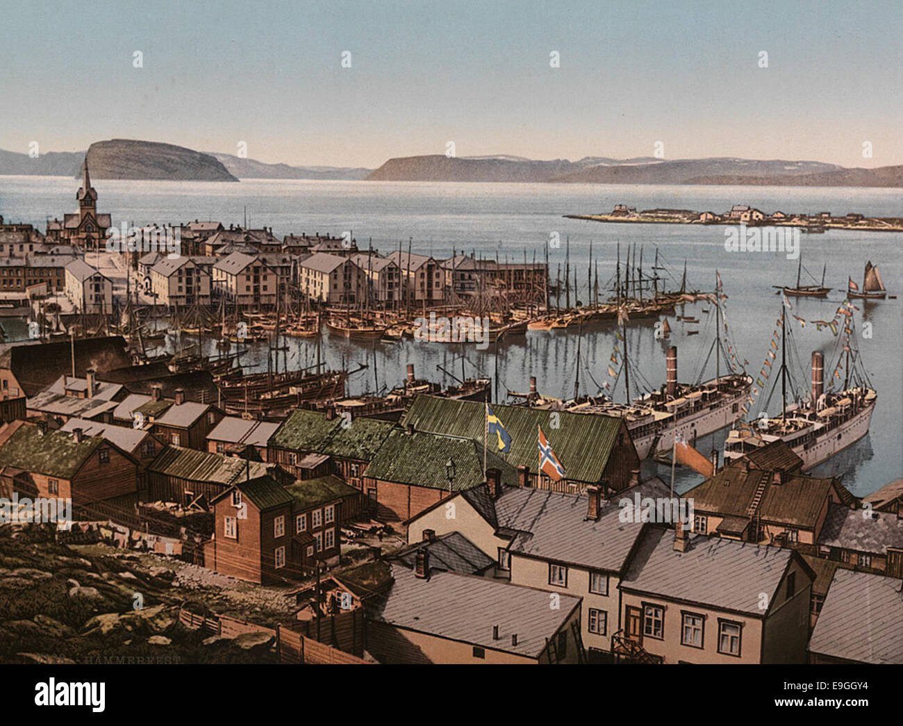 This photochrom image from the National Library of Norway captures the ...