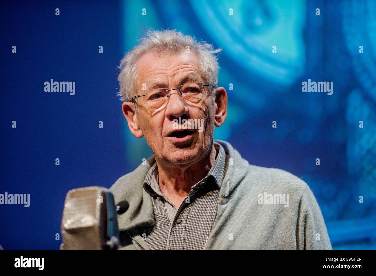 Swansea, UK. 27th Oct, 2014. Pictured: Actor Ian McKellen Re: Dylathon ...