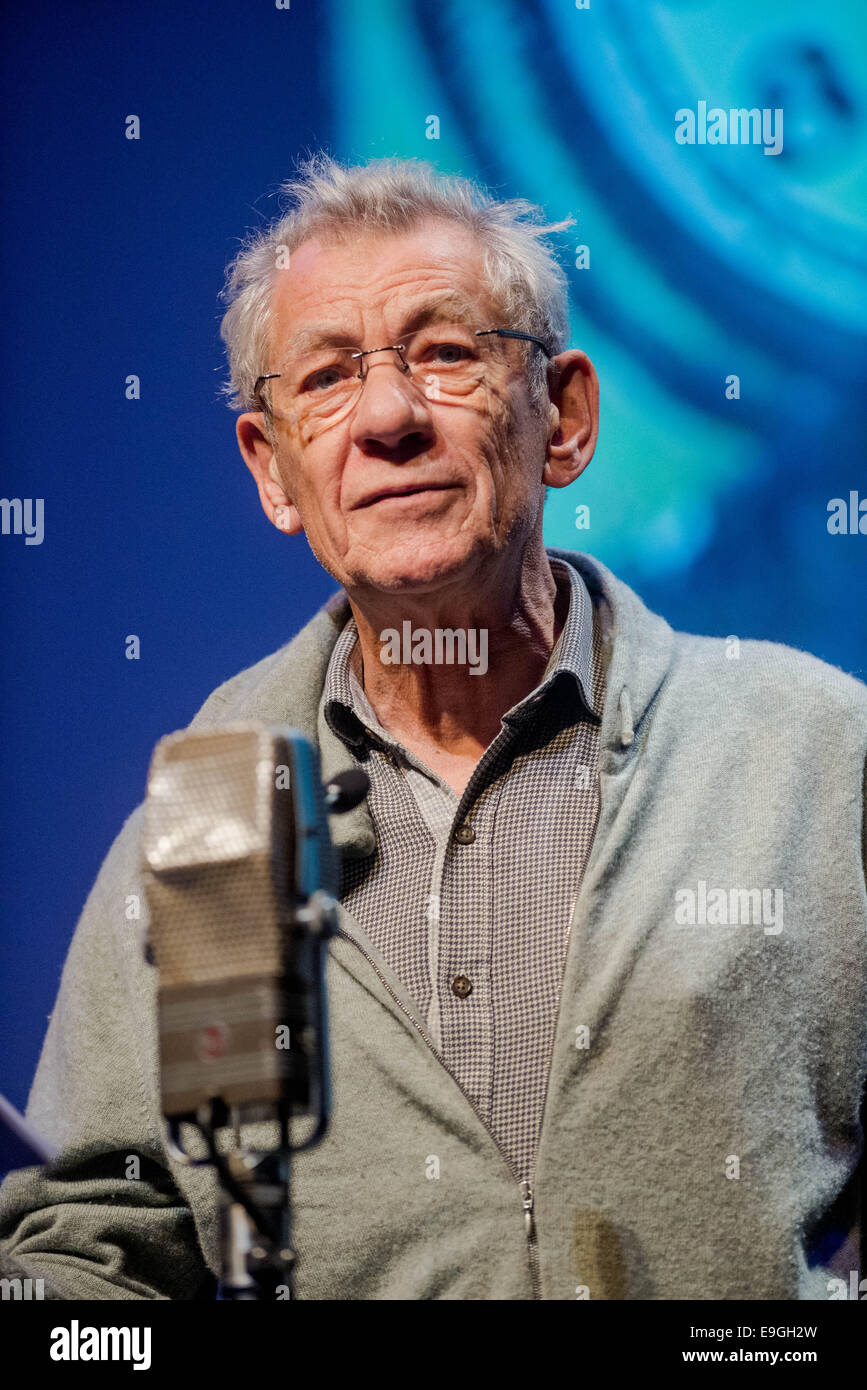 Swansea, UK. 27th Oct, 2014. Pictured: Actor Ian McKellen Re: Dylathon ...