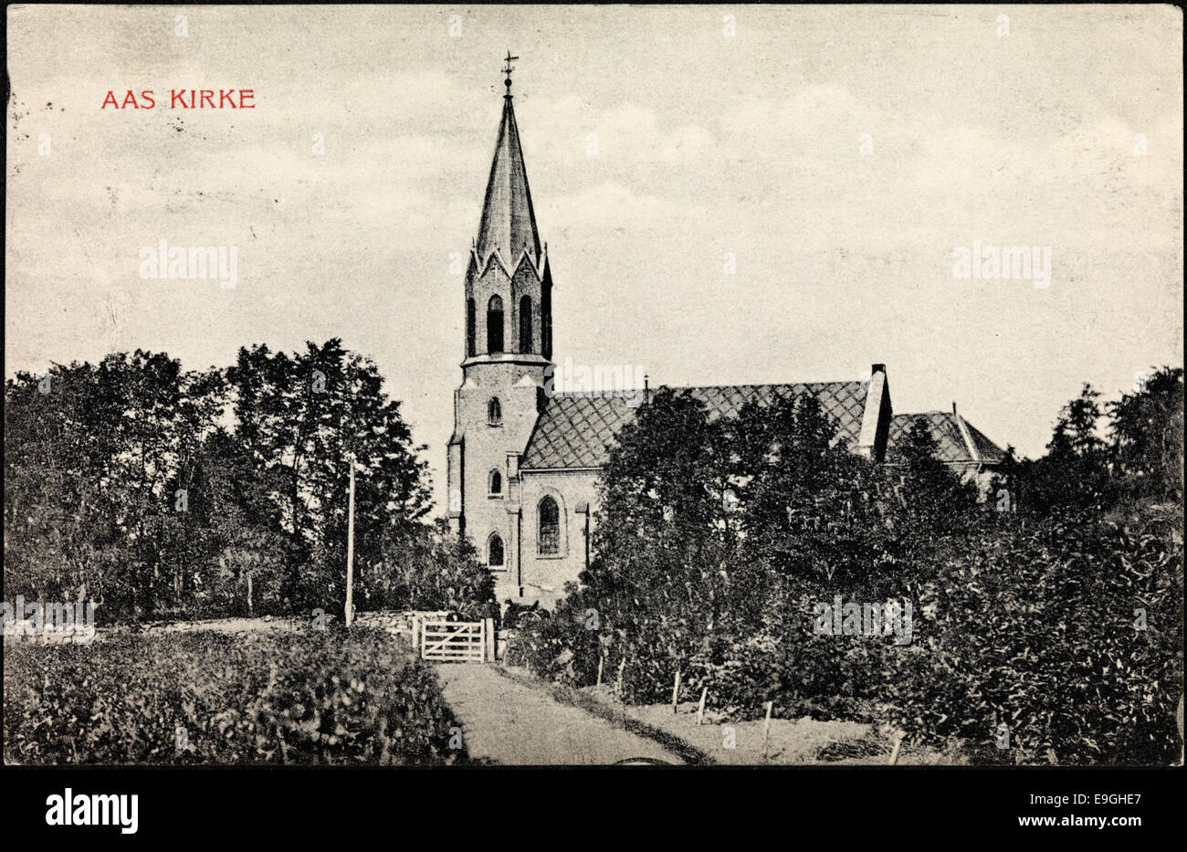 This photograph depicts Aas Kirke, a church in Akershus, Norway, taken ...