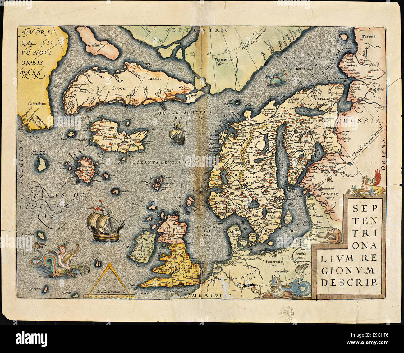 A 1601 map created by Abraham Ortelius, depicting Northern Europe ...