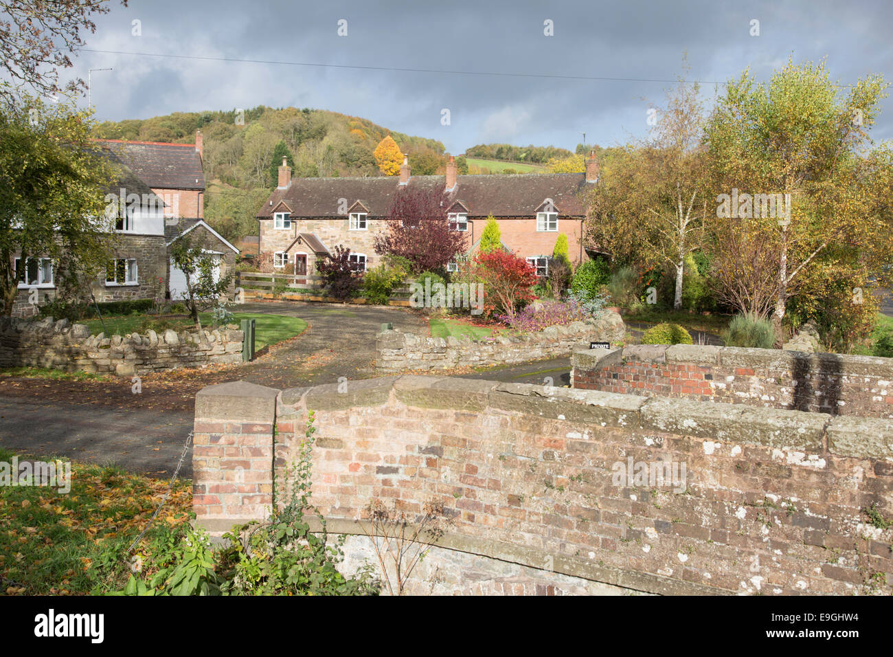 Aston on Clun village in South Shropshire, England, UK Stock Photo - Alamy