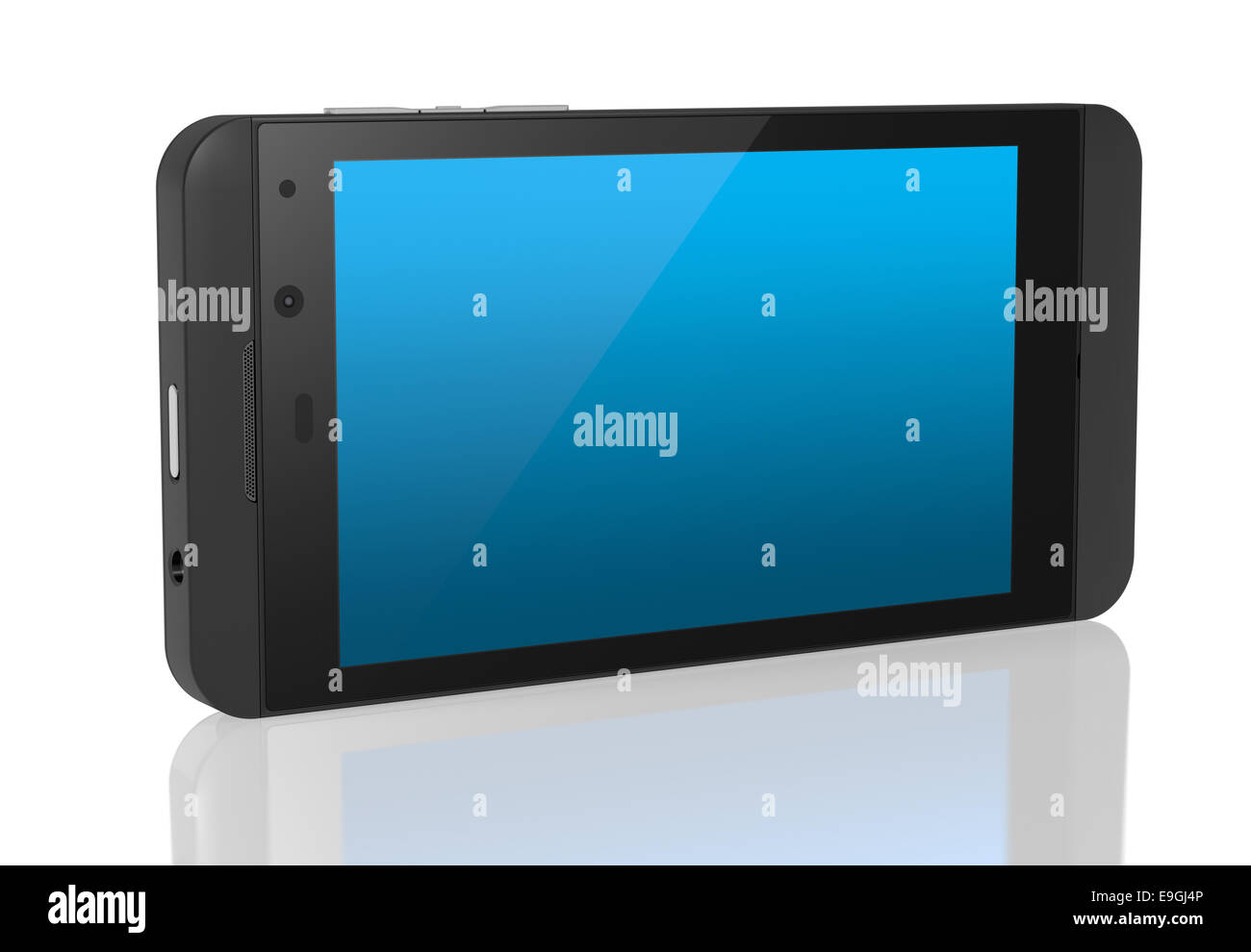 Phone blank blue screen hi-res stock photography and images - Alamy