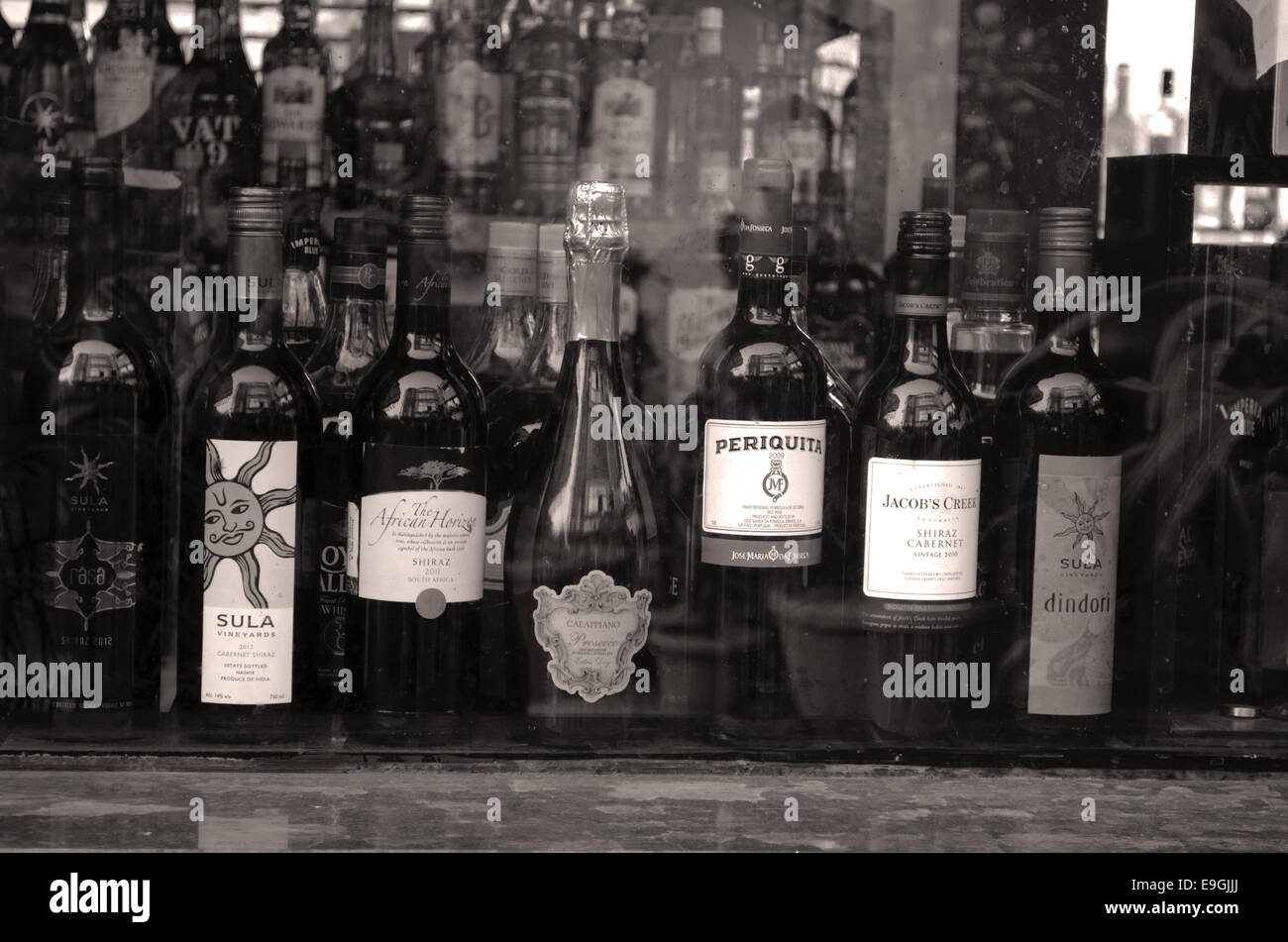 Collection of different alcohol Stock Photo - Alamy